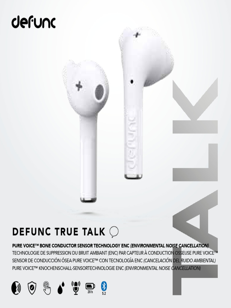 Defunc True Talk Manual | Download Free PDF | Headphones | Radio