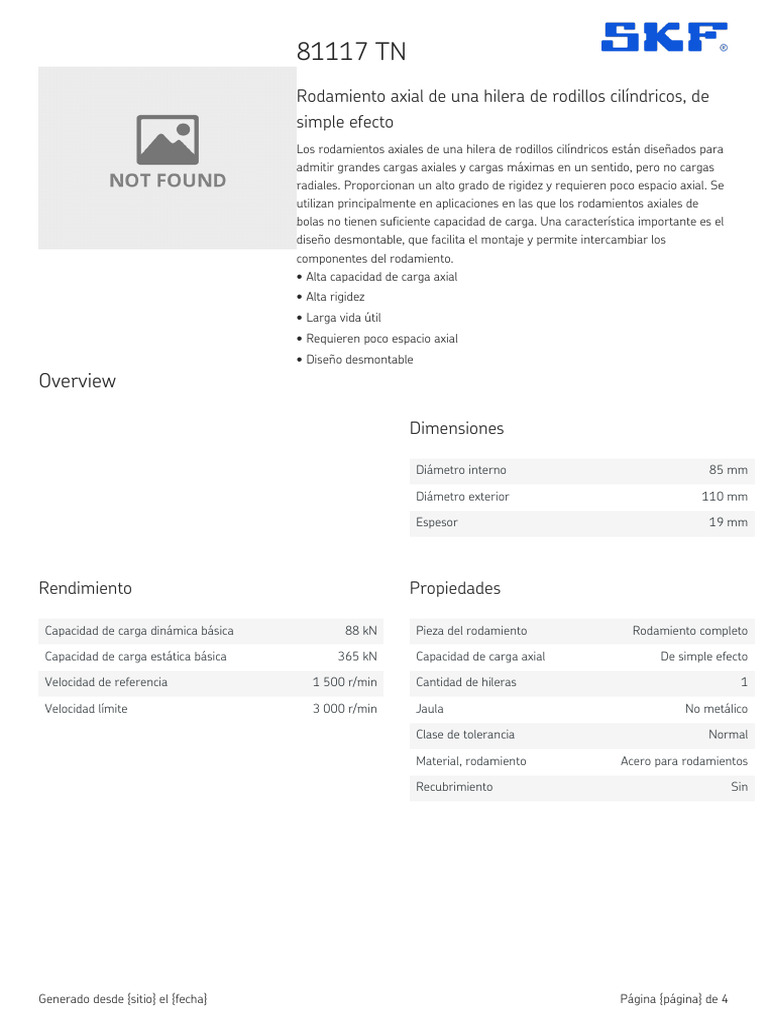 SKF 81117 TN Specification | PDF | Red mundial | Internet y web