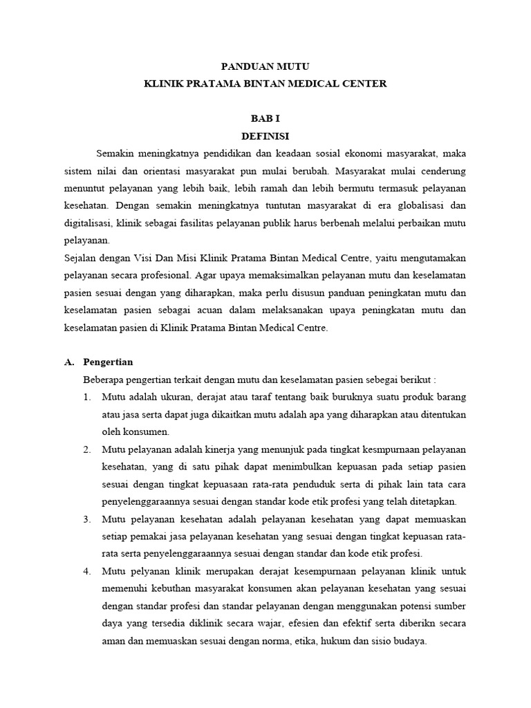 PANDUAN MUTU Clear | PDF | Pengembangan Diri | Sains & Matematika