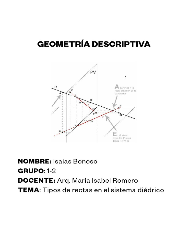 Geometria Descriptiva | PDF | Matemáticas | Conceptos matemáticos