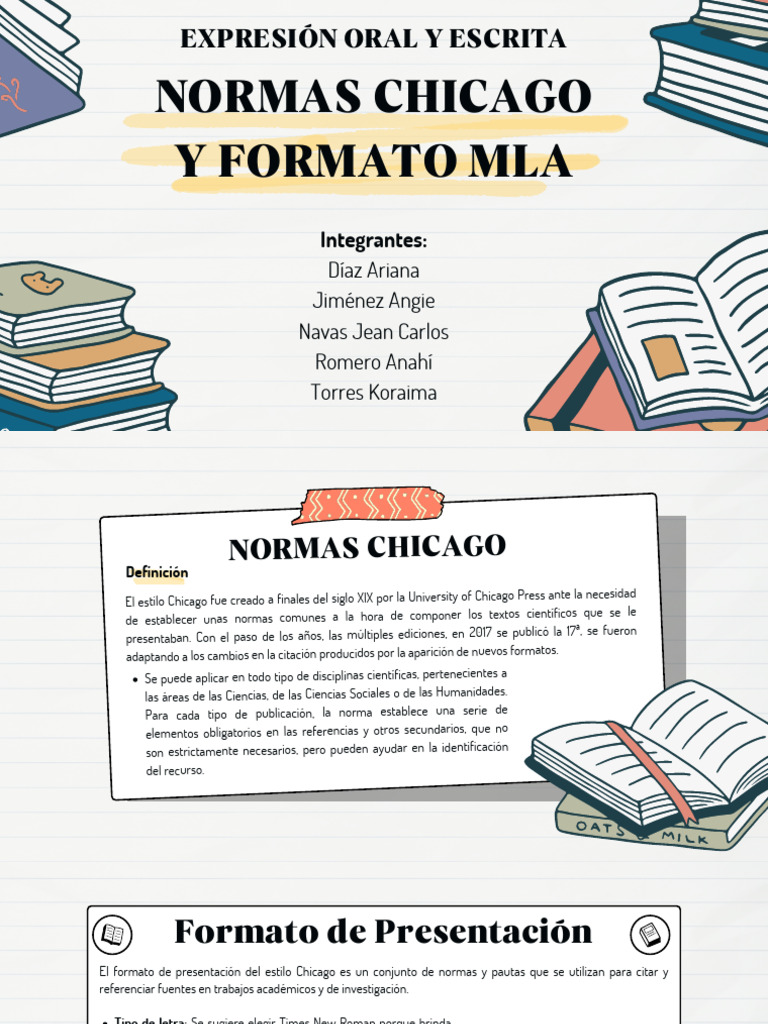 Normas Chicago y Formato Mla Expresión Oral y Escrita | Descargar ...
