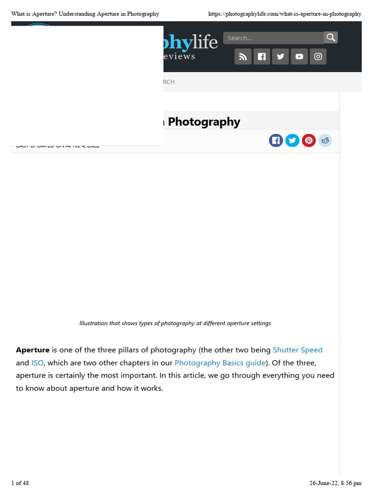 Understanding Aperture in Photography | PDF | Camera Lens | Camera