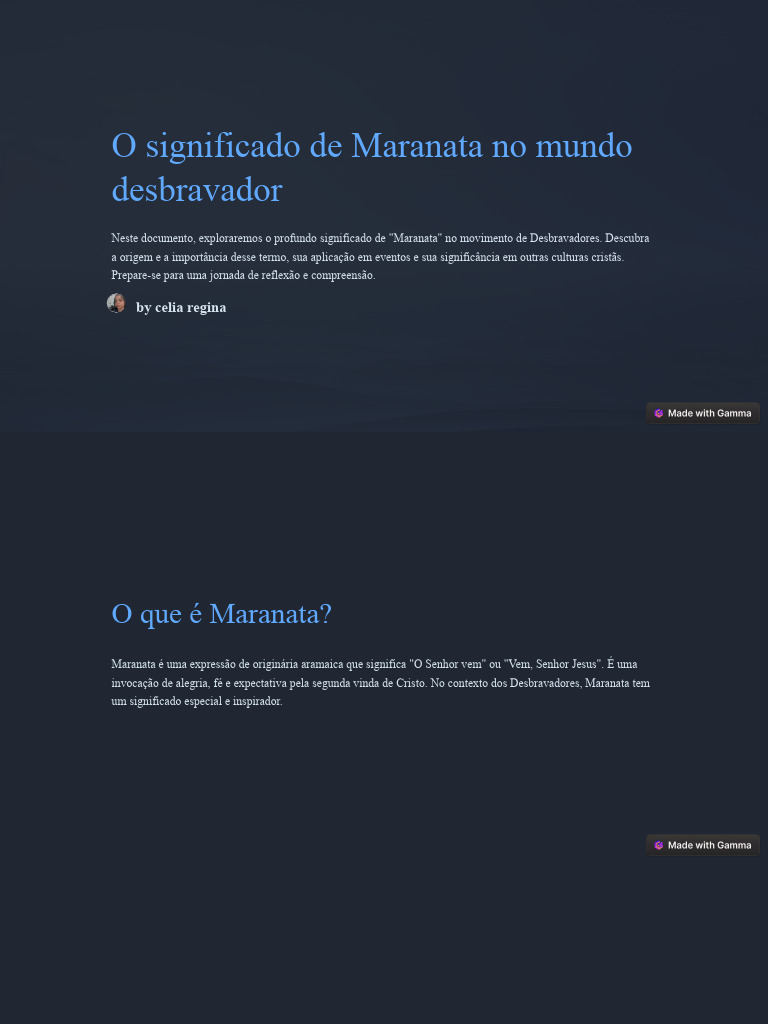 O Significado de Maranata No Mundo Desbravador | PDF | Carreira e ...