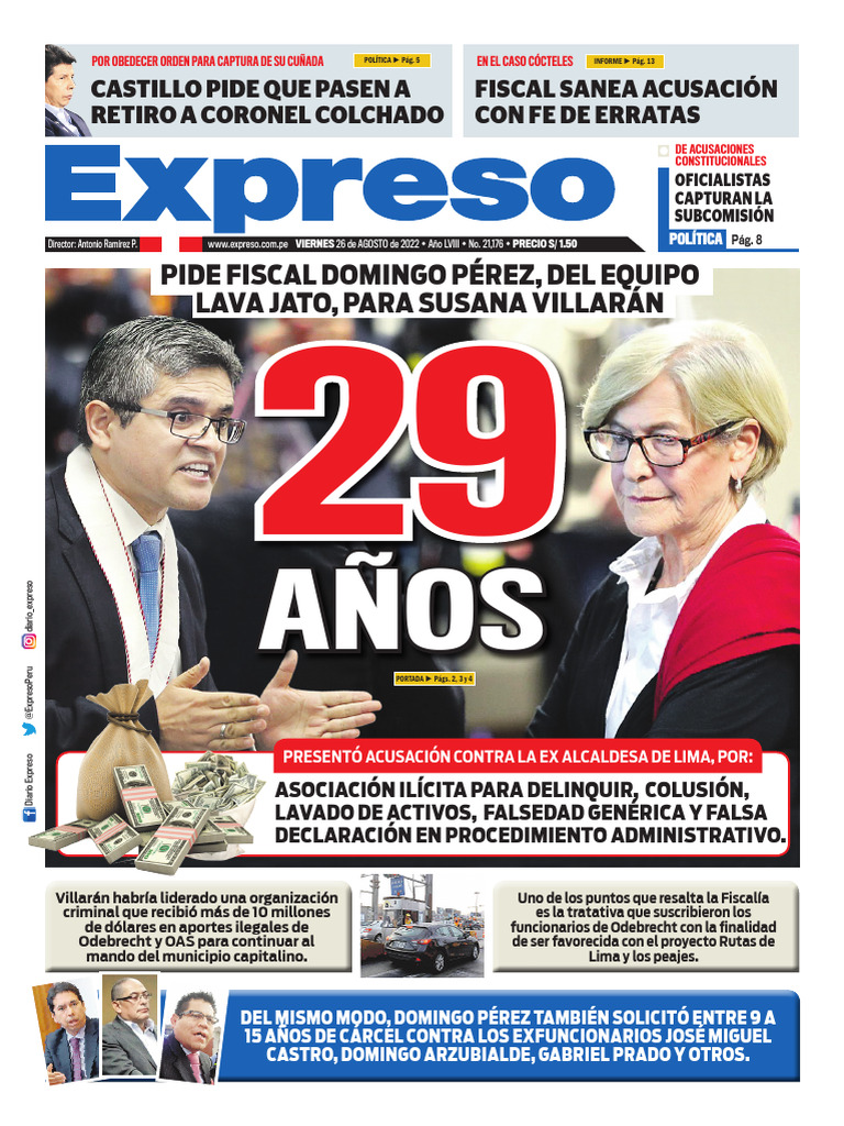 Expreso - Lima - 26 Agosto 2022 | PDF | Gobierno