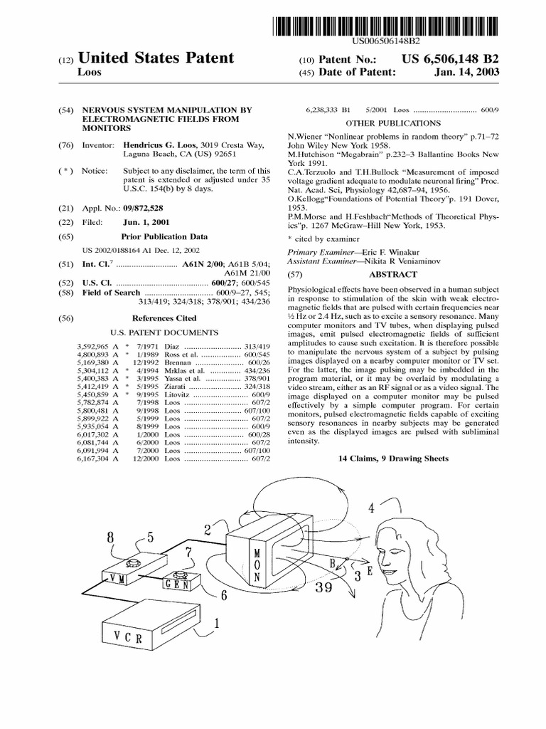 US6506148 - B2-Nervous System Manipulation by Electromagnetic Fields ...