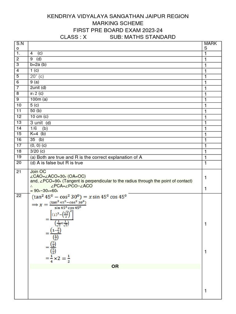 MS Set 3 X Maths | PDF