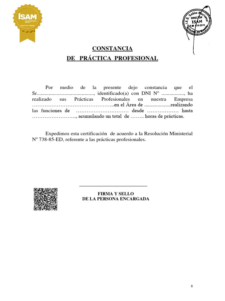 Constancia de Practicas | PDF