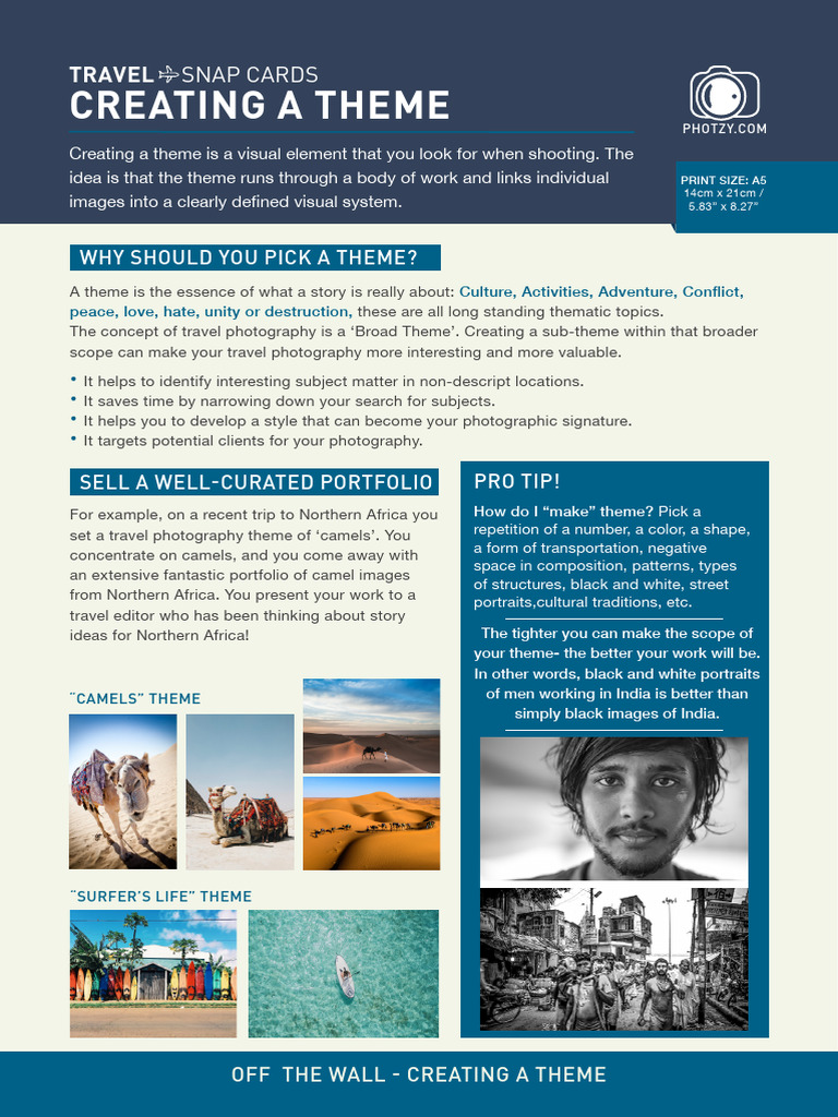 Travel Snap Cards Creating A Theme | PDF