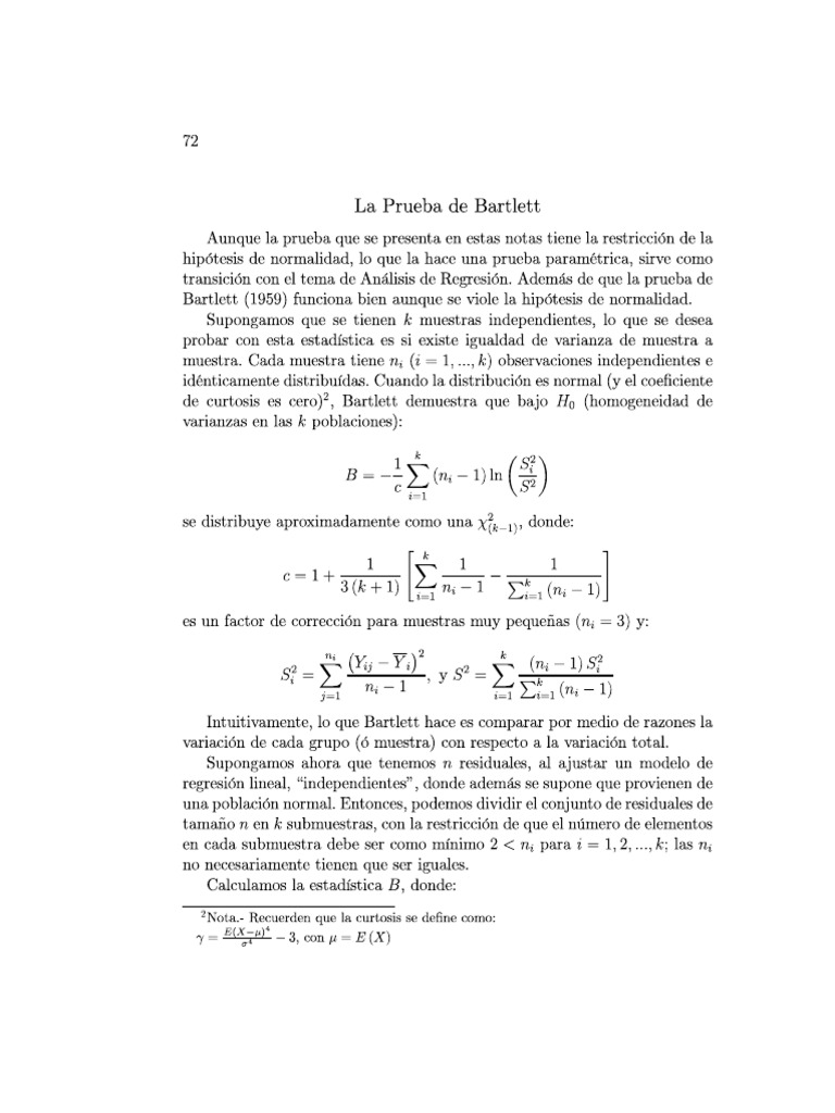 Prueba de Bartlett | PDF