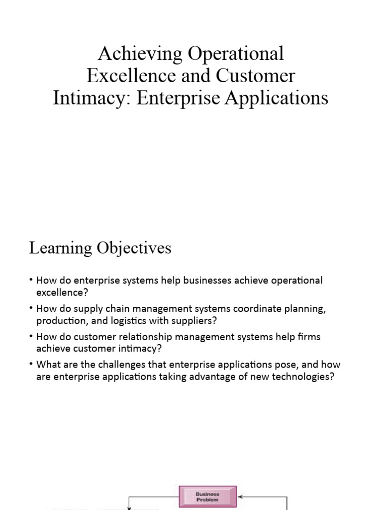 Achieving Operational Excellence and Customer Intimacy | PDF | Customer ...
