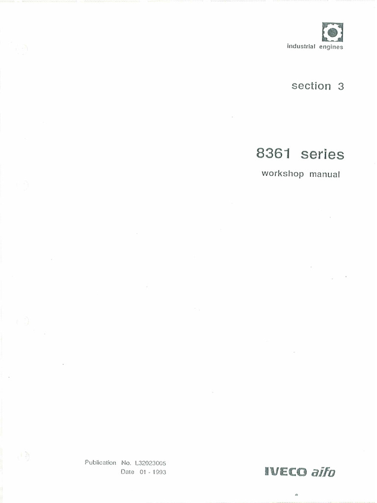 FPT Iveco Workshop Manual 8361 Series | PDF