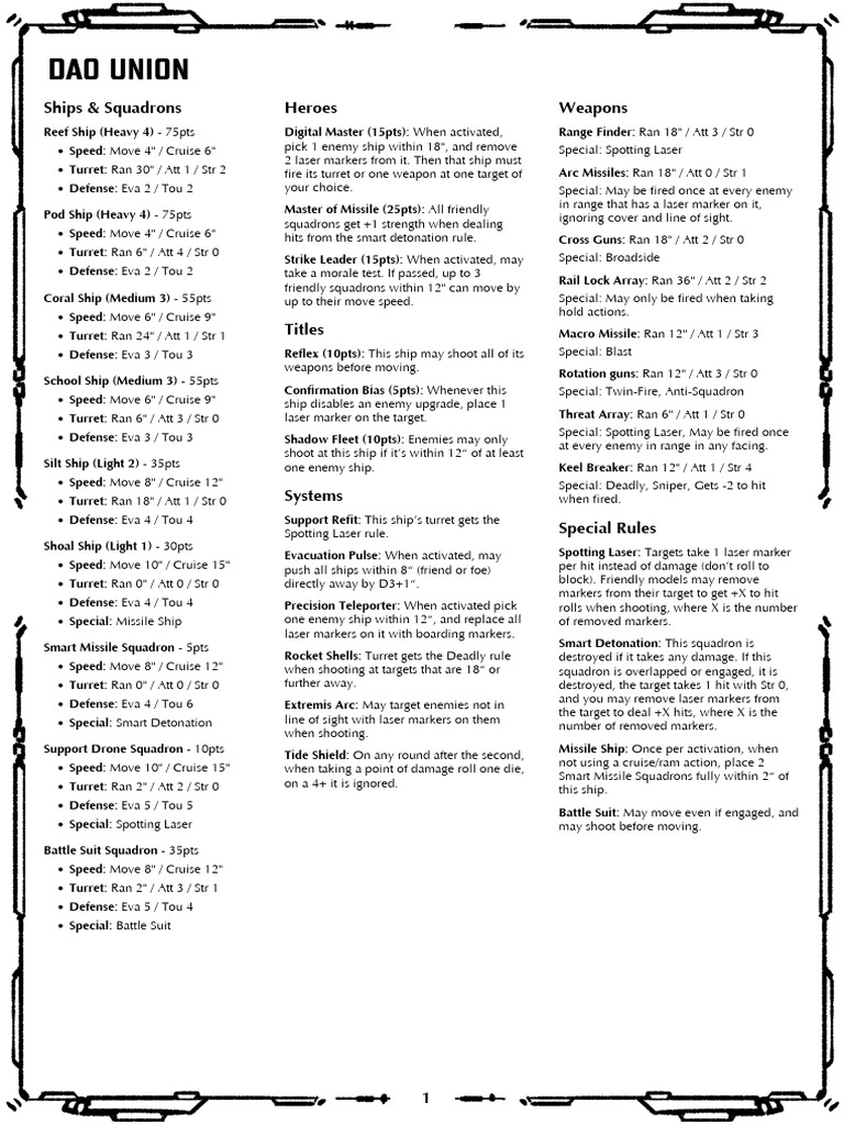 DAO Union | PDF | Gun Turret | Cruise Missile