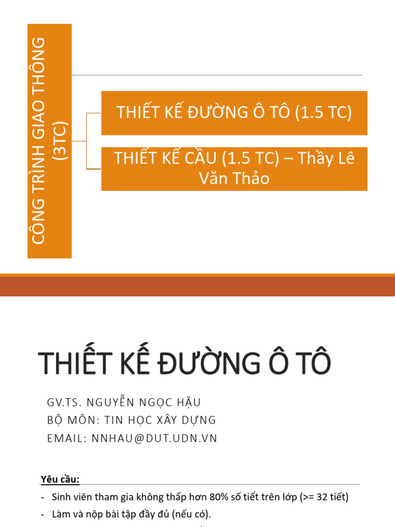 Thiet Ke Duong Oto Chuong 1 Các Khái Niệm Chung | PDF