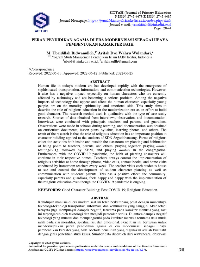 3.+M.+Ubaidillah+-+Peran+Kepala+Sekolah OK2+DOI | PDF