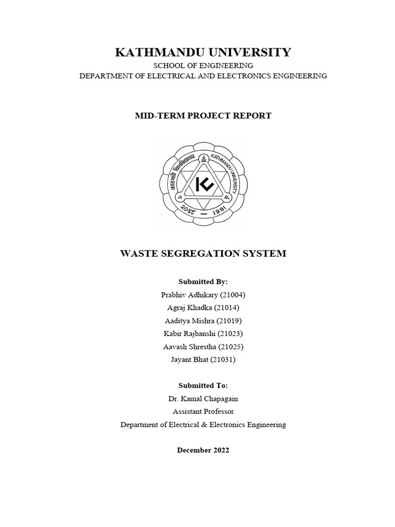 Waste Segregation System - Final | PDF | Capacitor | Electrical Network