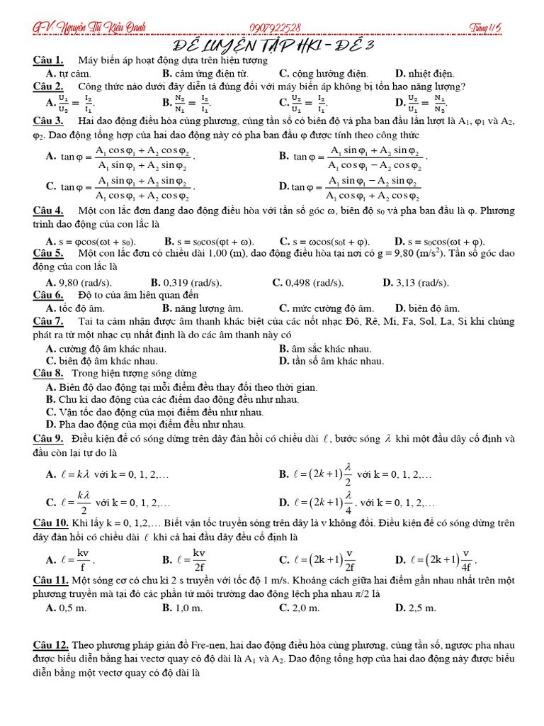 3.k12-On Thi Hki-De 3 | PDF