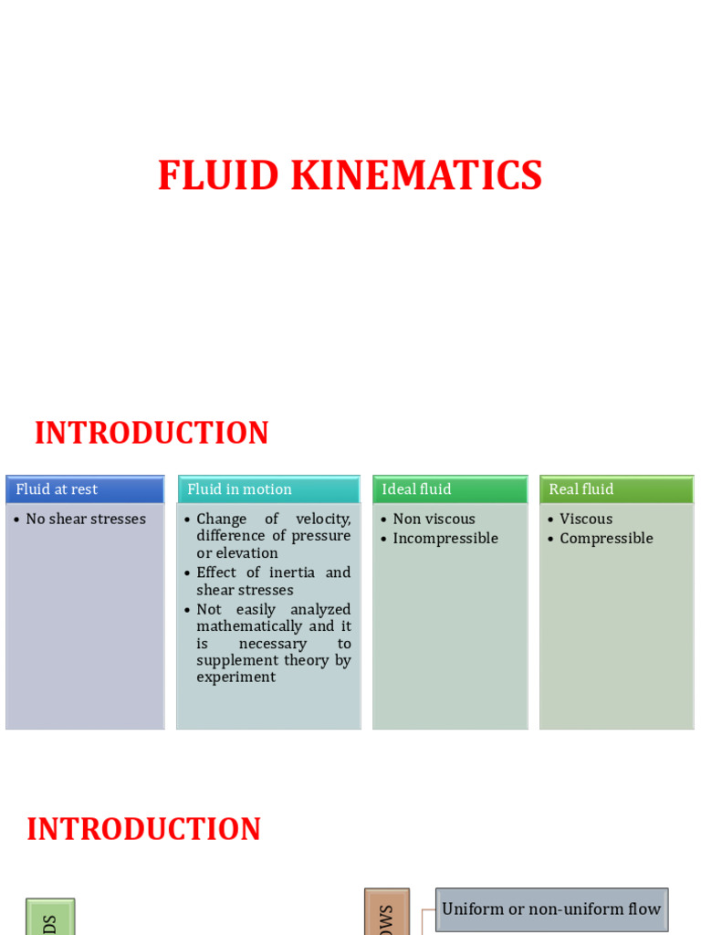 Lec 6 Fluid Kinematics PDF | PDF | Fluid Dynamics | Laminar Flow