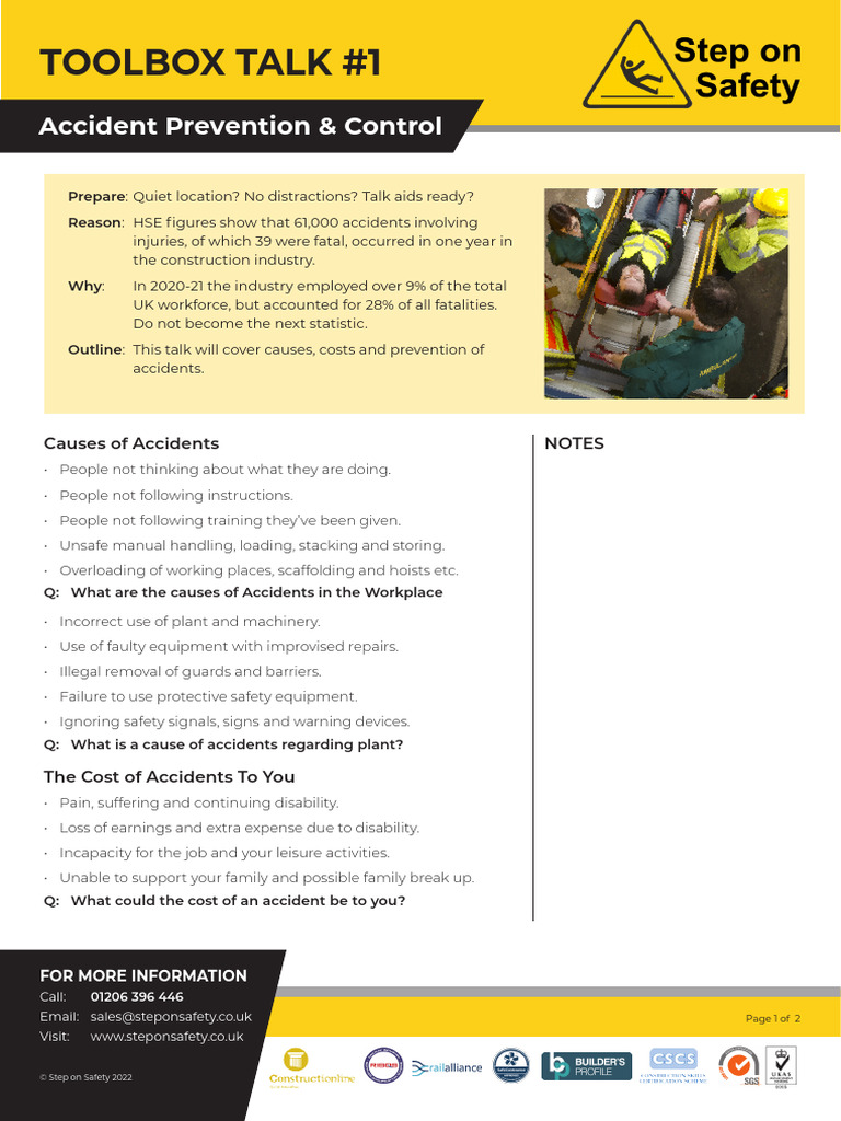Accident Prevention in Construction | PDF | Occupational Safety And ...