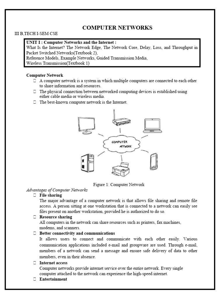 CN Unit-1 | PDF | Computer Network | Network Topology