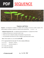 Sequence and Series Short Notes JEE | PDF