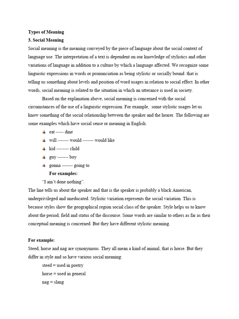 Social and Affective Meaning in Linguistics | PDF | Linguistics | Human ...