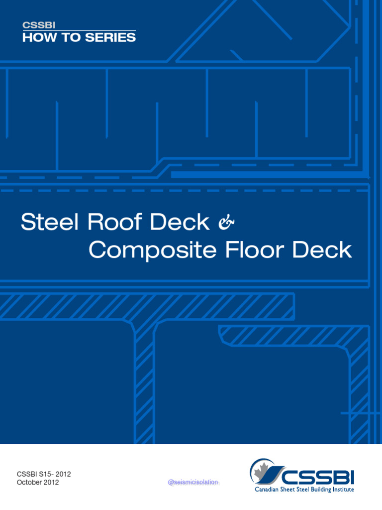 CSSBI S15 12 How To Series Steel Roof Deck and Composite Floor Deck ...