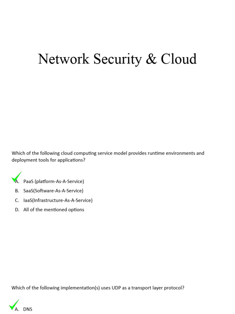 Network Security & Cloud | PDF
