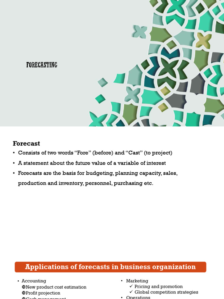 Forecasting Pdf Forecasting Linear Regression