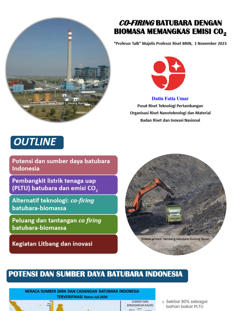 Prof. Datin - PPT Cofiring - Prof Talks ORNM | PDF