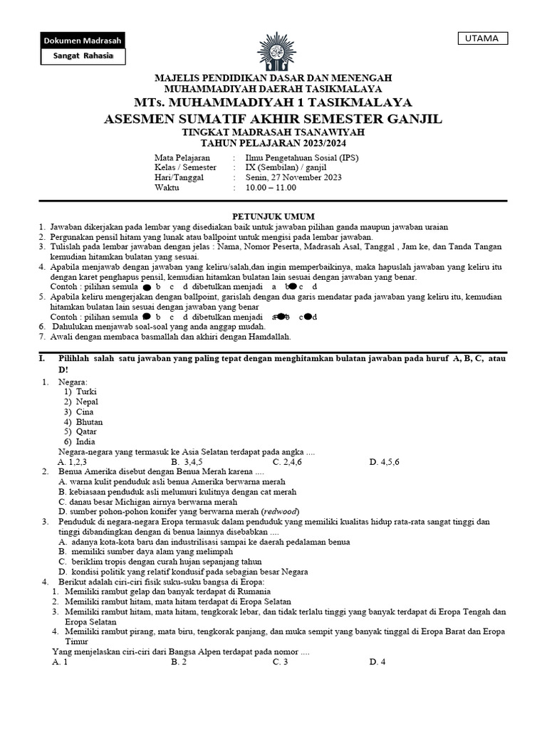 Asas Ips Kelas 9 Mu | PDF