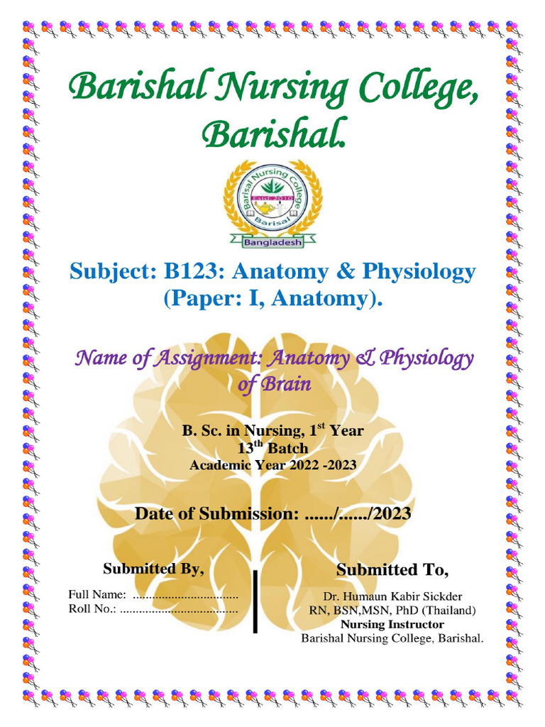 Assingment Cover Page of Anatomy 23 | PDF
