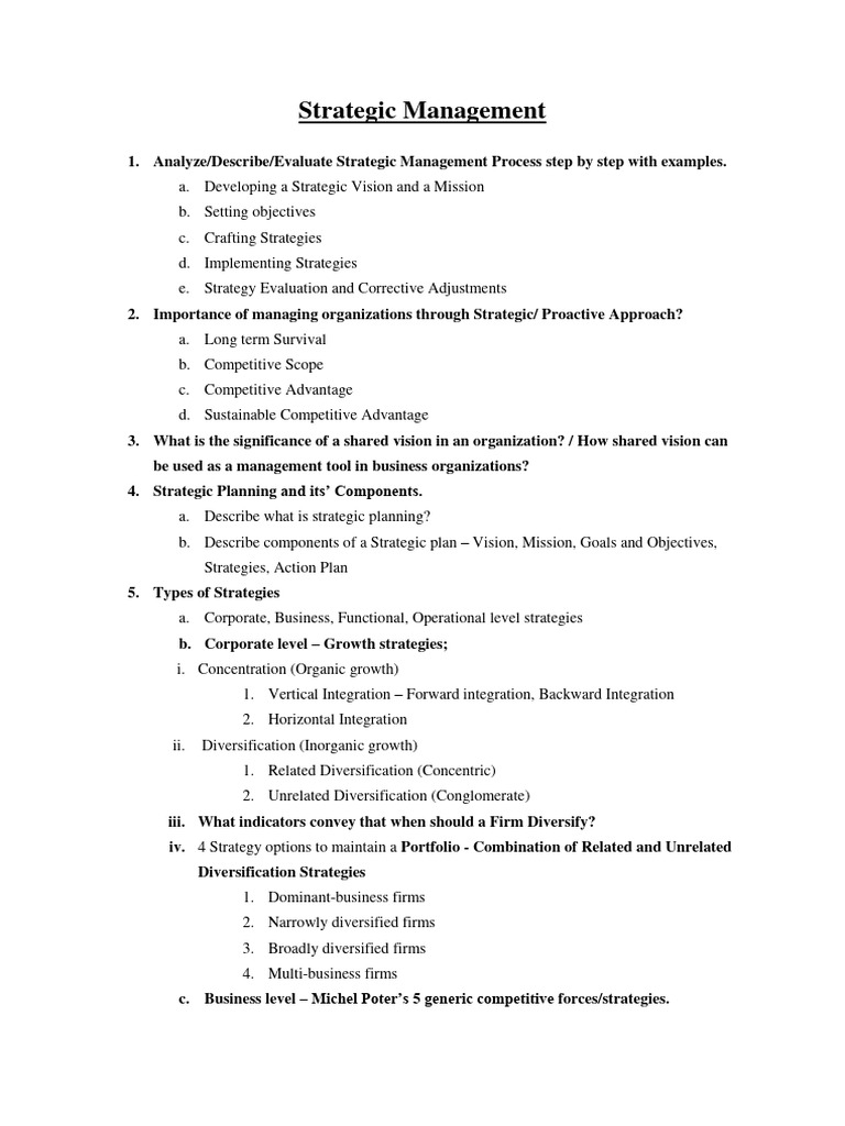 MBA - Strategic Management | PDF | Strategic Management | Strategic ... MBA - Strategic Management | PDF | Strategic Management | Strategic ...