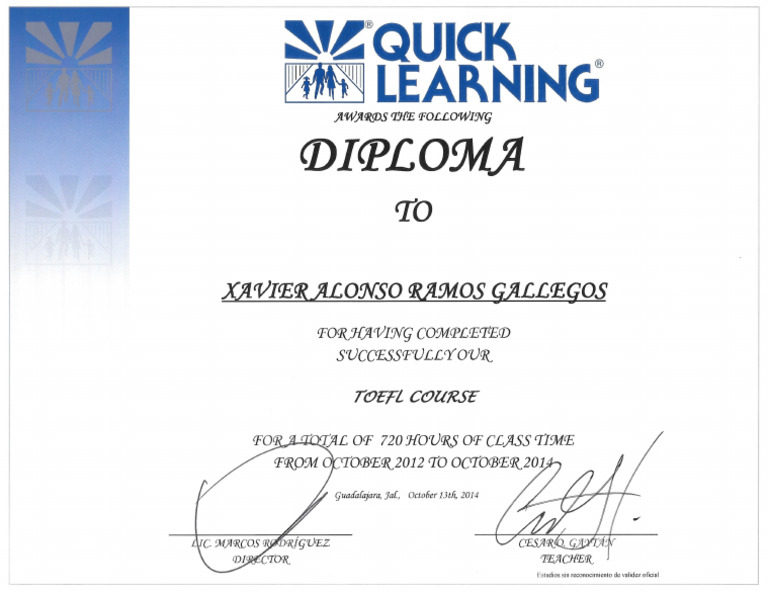 Quick Learning Diploma Inglés | PDF