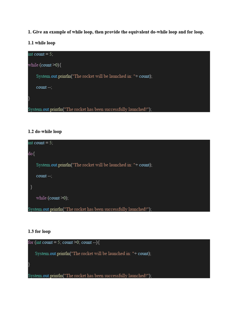 Loop Examples for Java Beginners | PDF | Control Flow | Computing