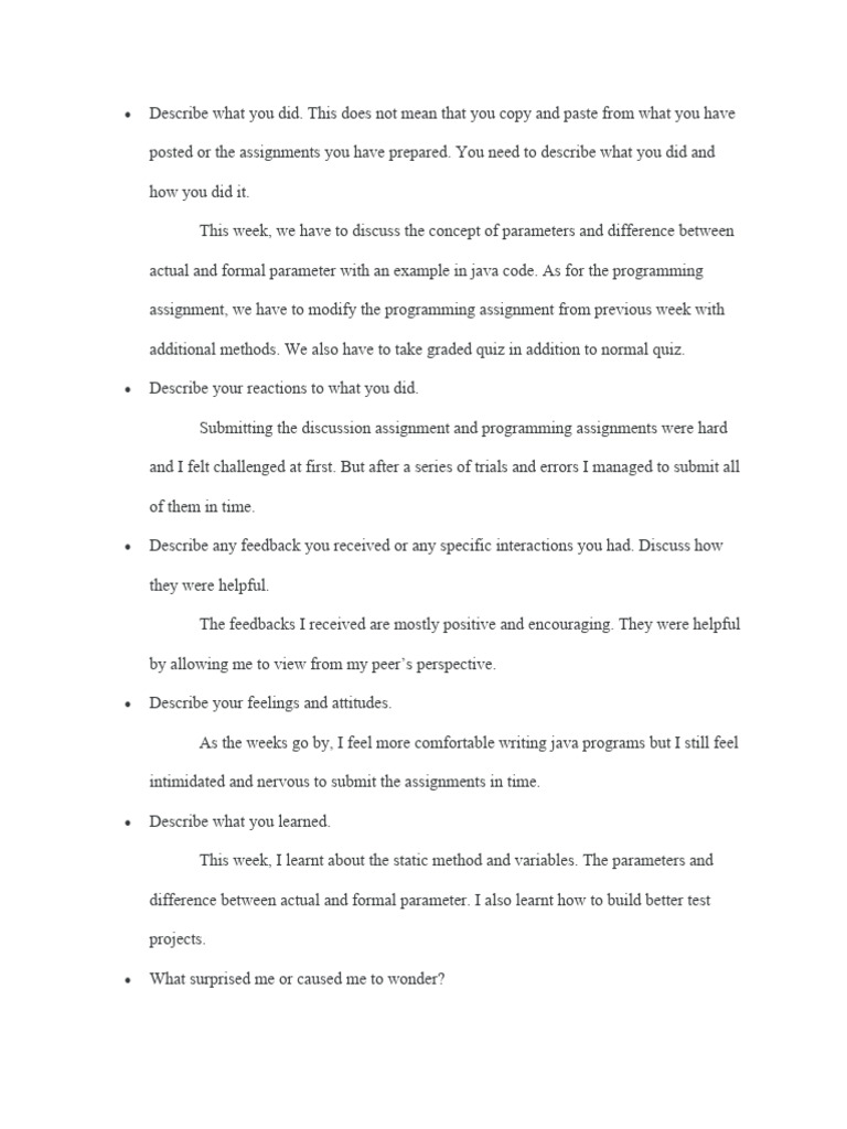 CS 1102 Learning Journal Unit 3 | PDF | Learning | Parameter (Computer Programming)