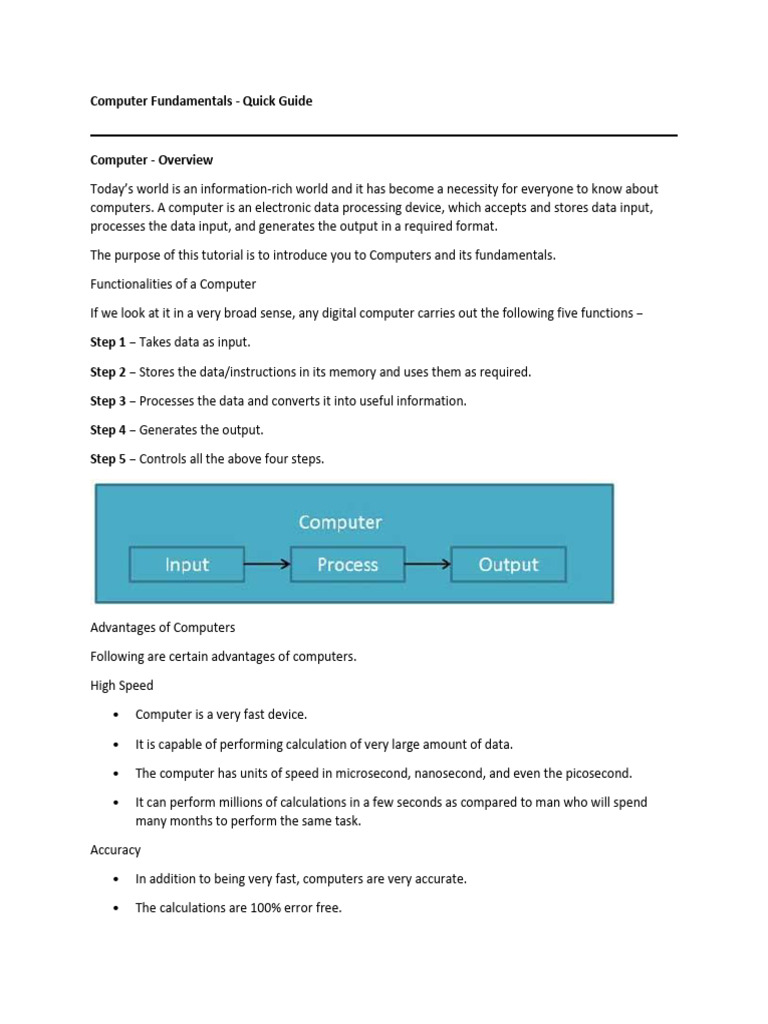 Computer Fundamentals | PDF | Computer Data Storage | Random Access Memory