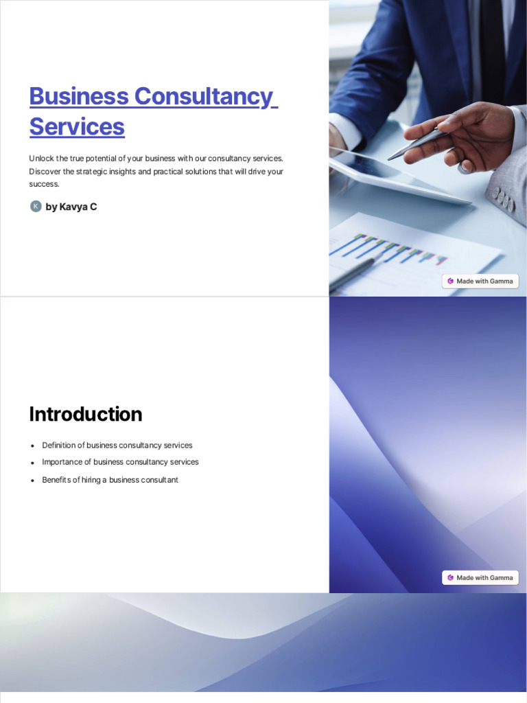 Business Consultancy Services - Modern Business Solutions | PDF