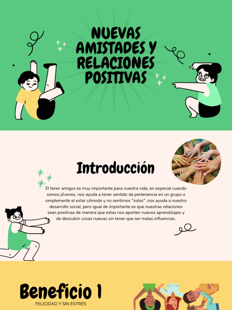 Nuevas amistades y relaciones positivas | PDF