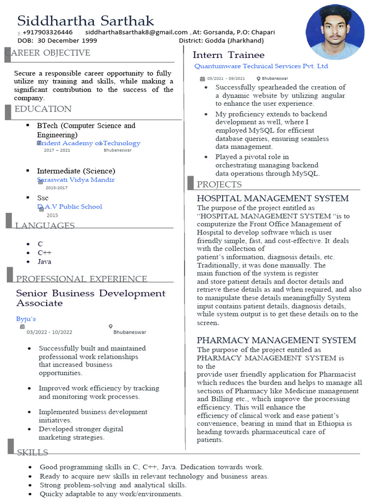 CV 8 | Download Free PDF | Pharmacy | Databases