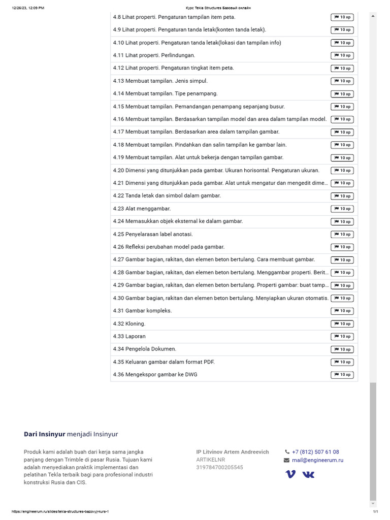 Struktur Tekla. Kursus Dasar Online 2 | PDF