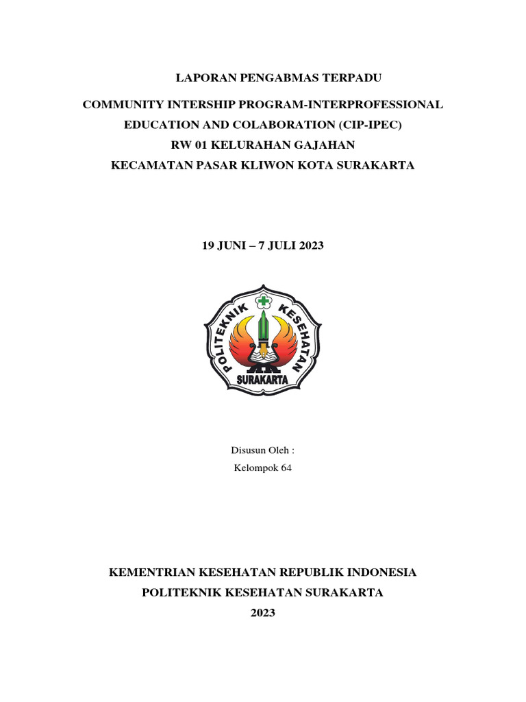 Cip-Ipec Kel.64 - 2023-1 | PDF | Ilmu Sosial