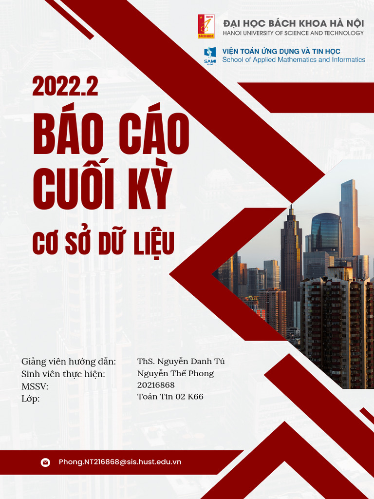 Báo Cáo CK BTL CSDL | PDF