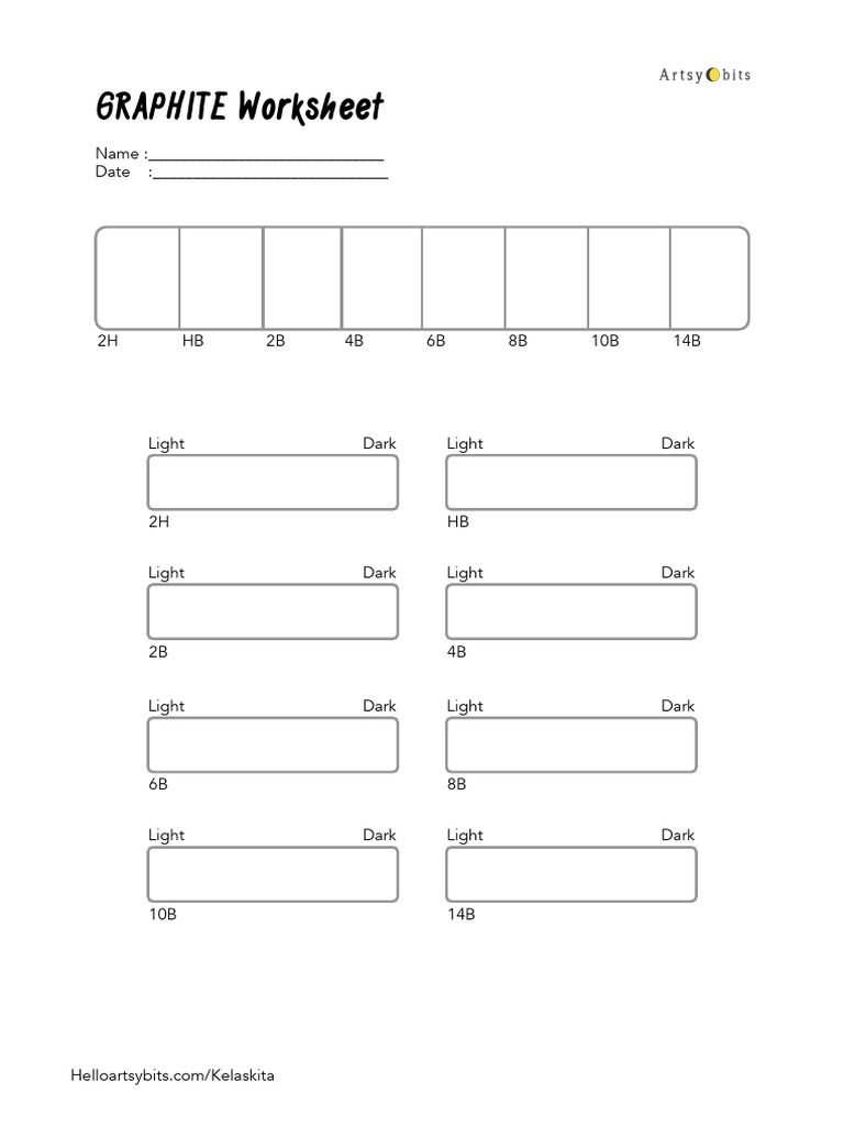 Graphite Pencil Technique - Worksheets | PDF | Acrylic Paint | Color