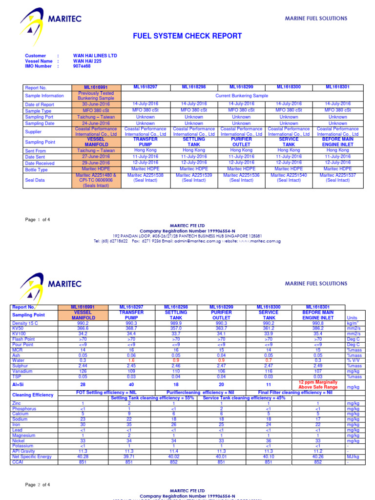 20160729-Fuel System Check Report | PDF | Fuel Oil | Chemical Energy ...