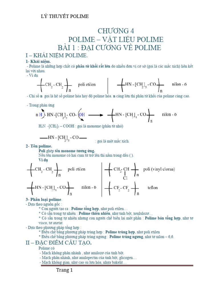 4-LY THUYET POLIME | PDF
