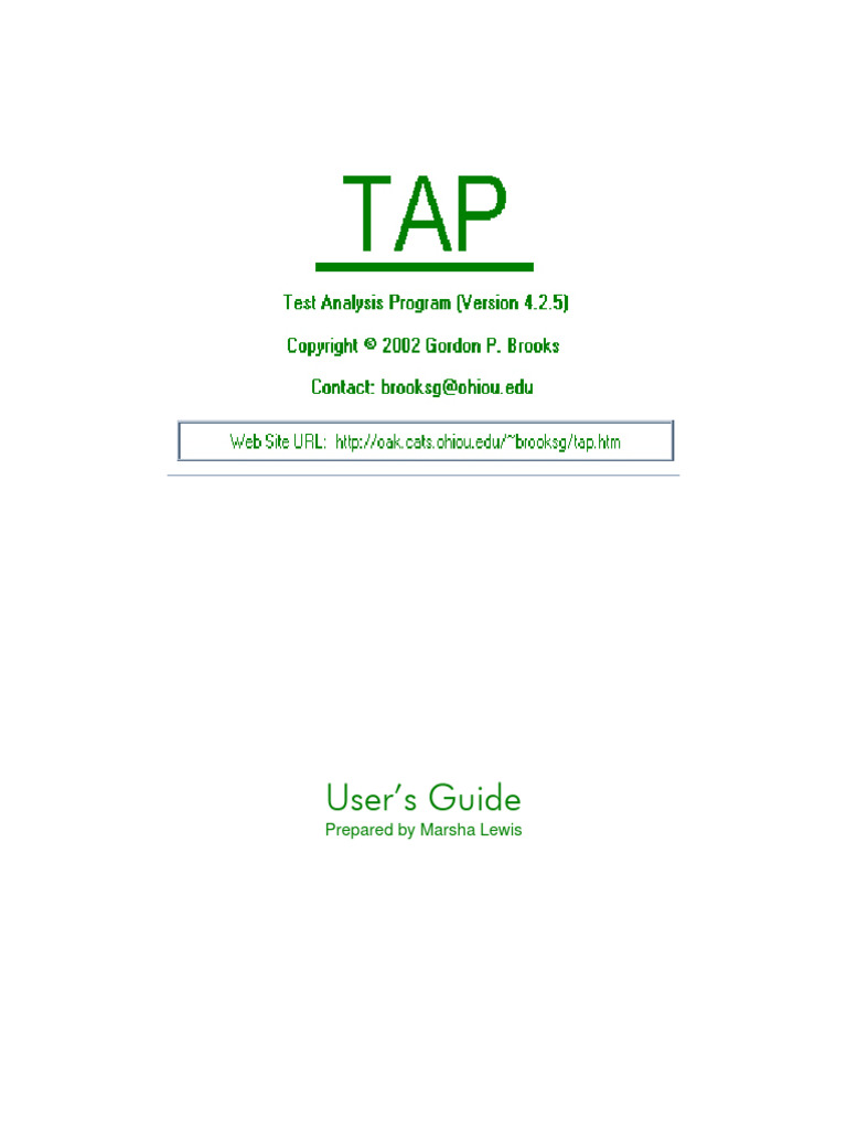 Tap User Guide Download Free Pdf Skewness Data