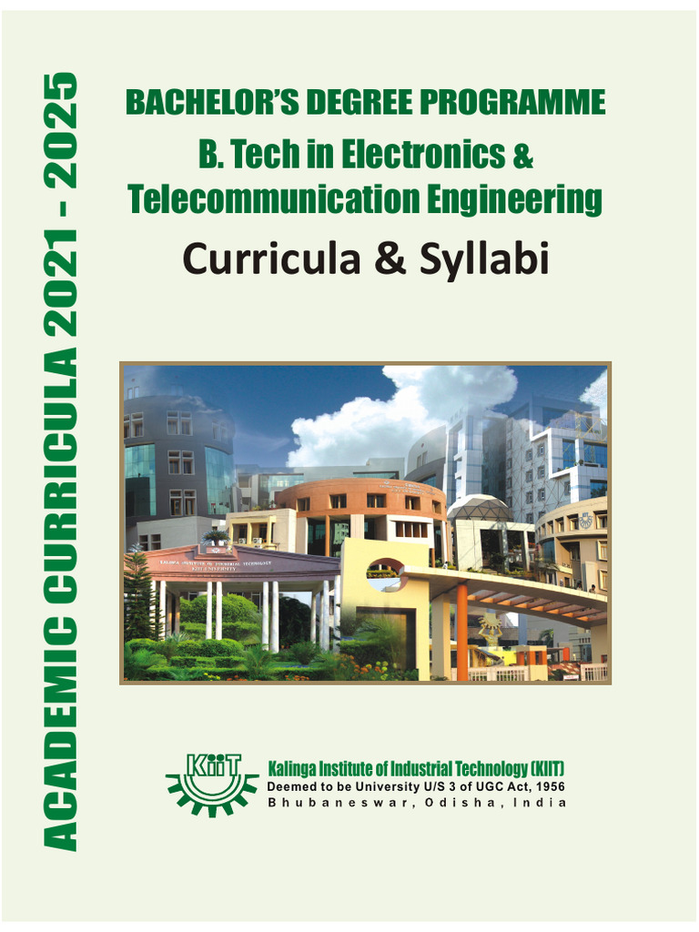 KIIT B.Tech Electronics & Telecom Syllabus | PDF