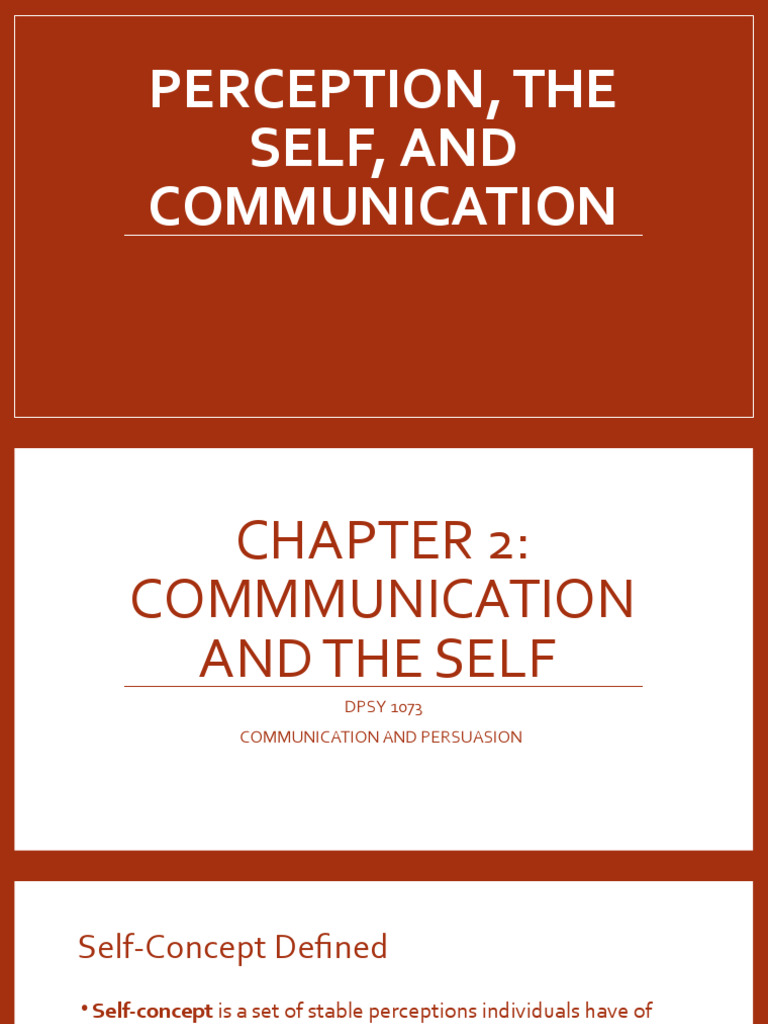 Self-Concept's Role in Communication | PDF | Self Concept | Self Esteem