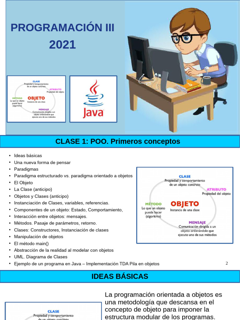 01 - Prog3 - Clase 01 - Primeros Conceptos | PDF