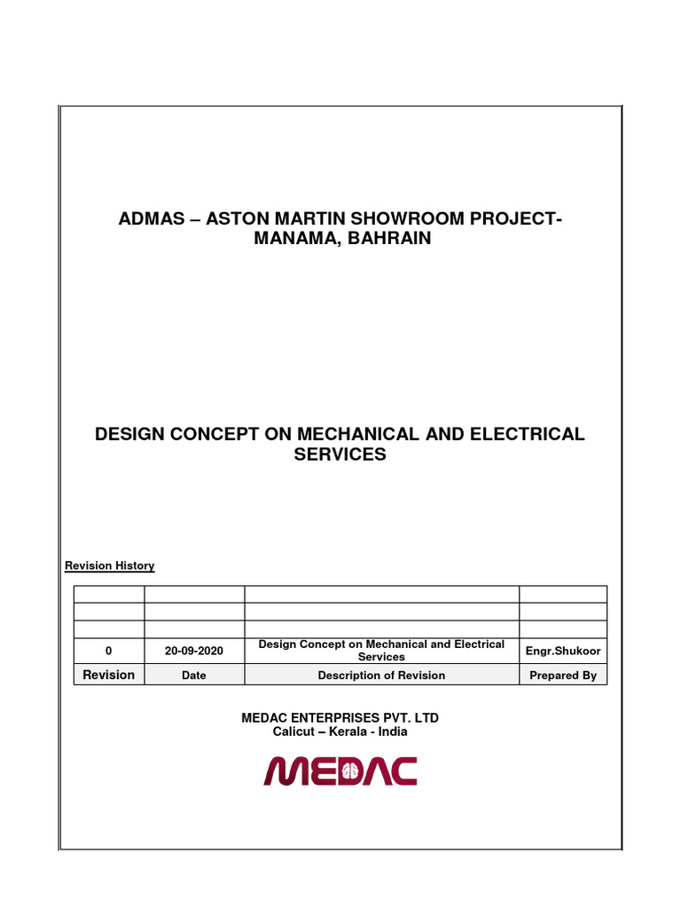 PES Comments - MEP Design Concept-ADMAS Aston Martin | PDF | Fire Sprinkler System | Access Control